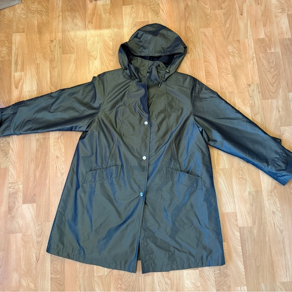 Gallery | Jackets & Coats | Gallery Womens Trench Coat Metallic Green ...